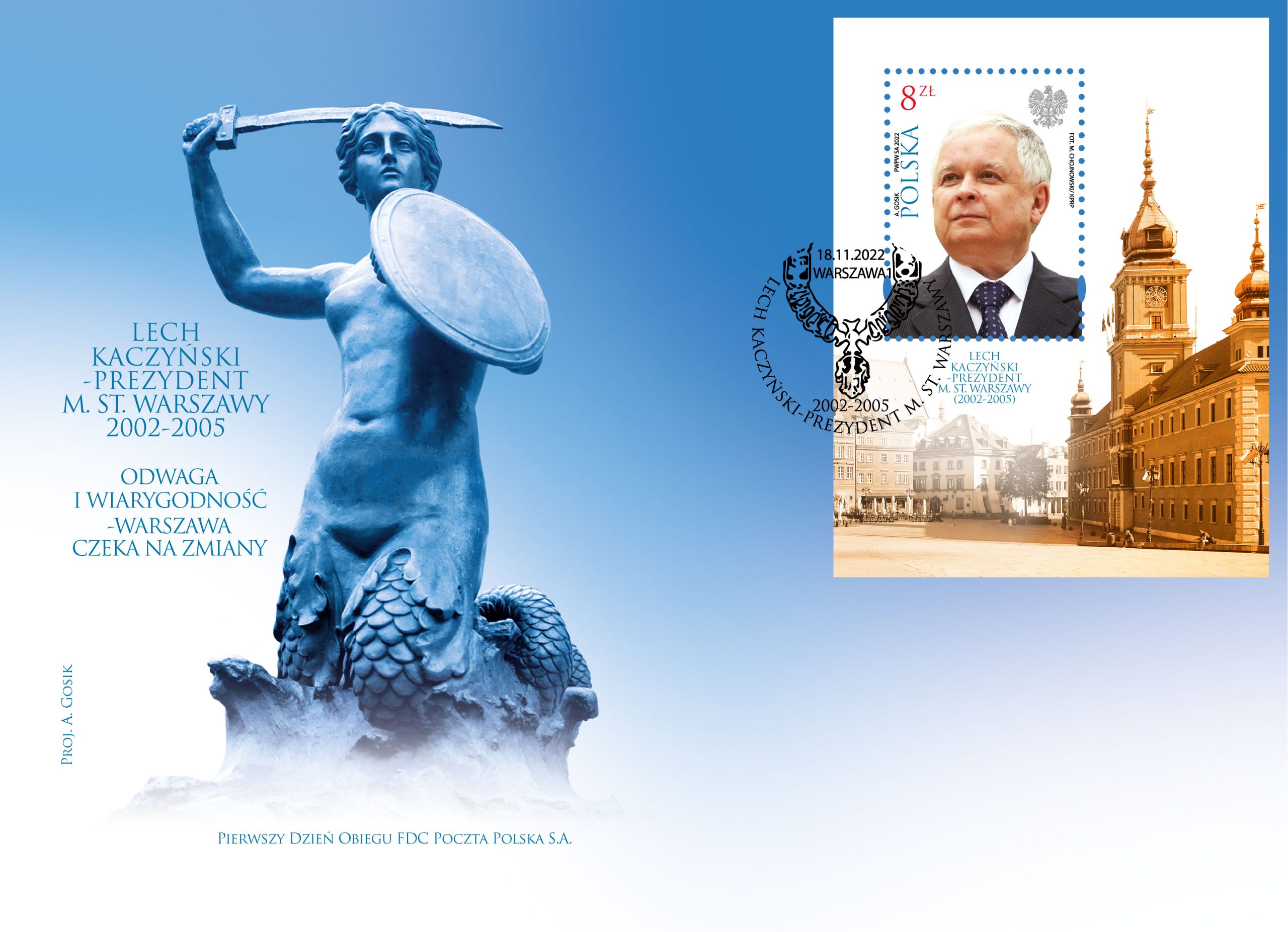 Lech Kaczyński - Prezydent m.st. Warszawy (2002-2005) - Poczta Polska
